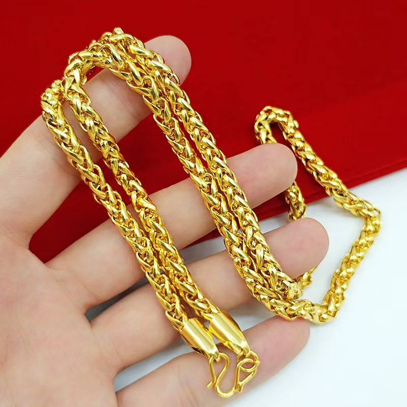 Dongzhu 【Super Sale】Chopin Chain Men's Gold Color Hemp Rope Necklace ...