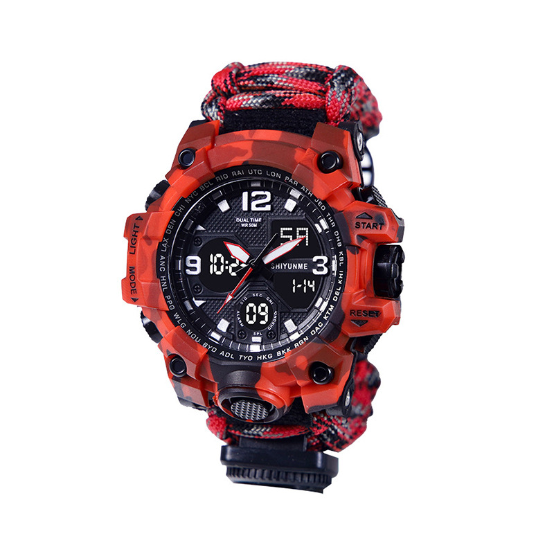 Cross border lifeline electronic watch dual display quartz electronic ...