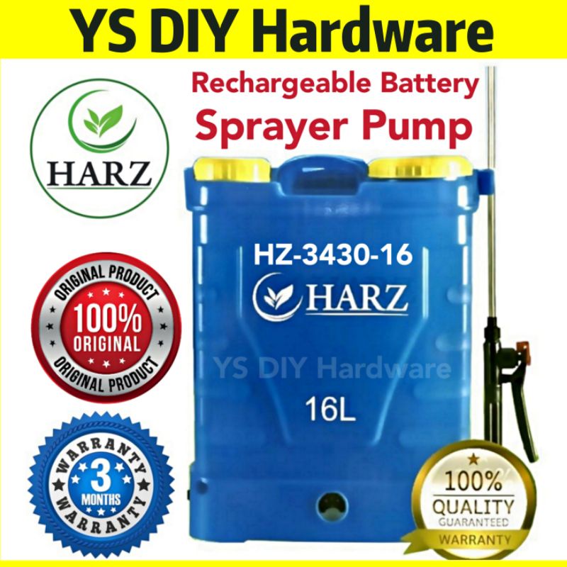 HARZ Rechargeable Battery Sprayer Pump HZ-3430-16 (16 Liter) / Pam ...