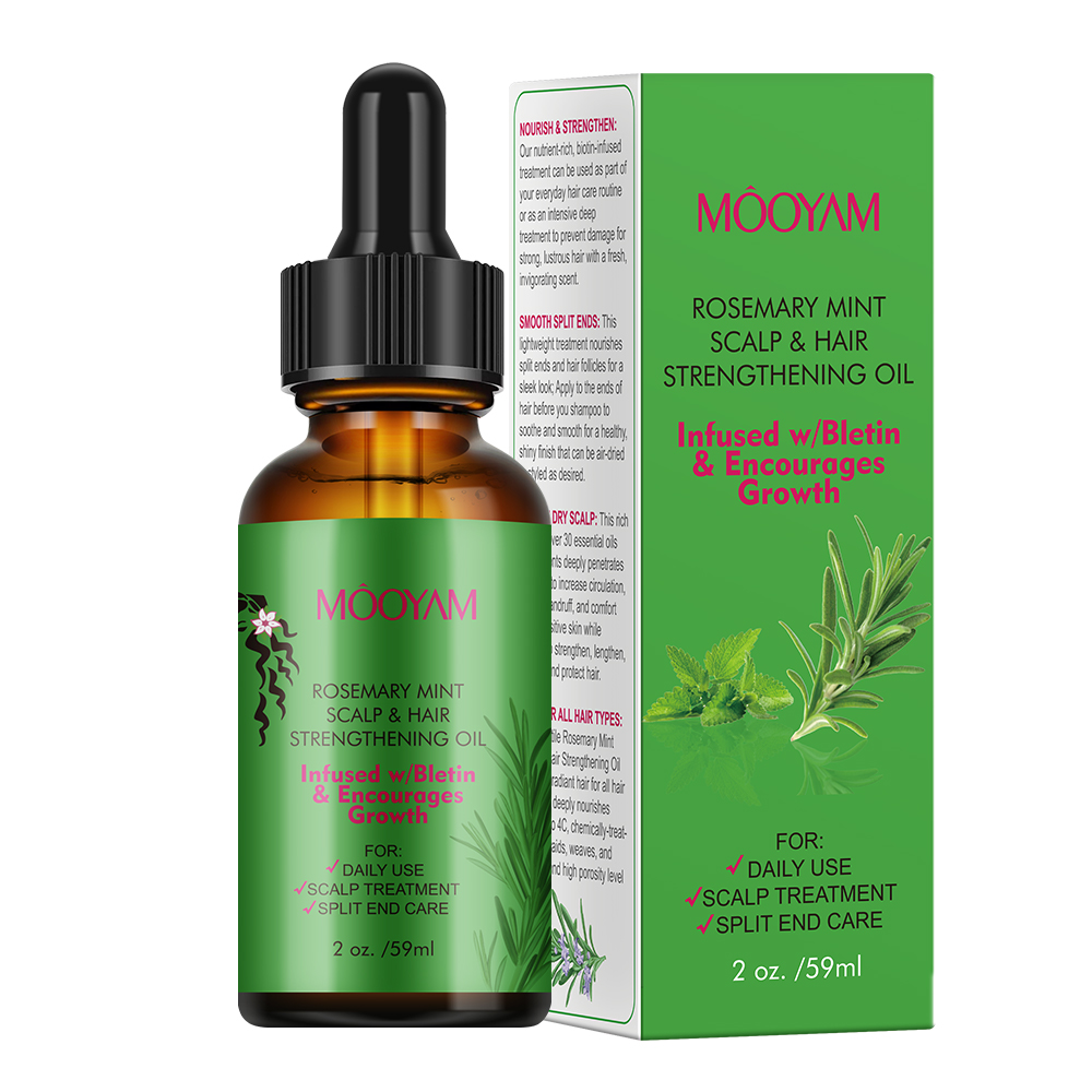 Rosemary Hair Strengthening Oil 59ml Hair Growth Mint Essential Oil ...