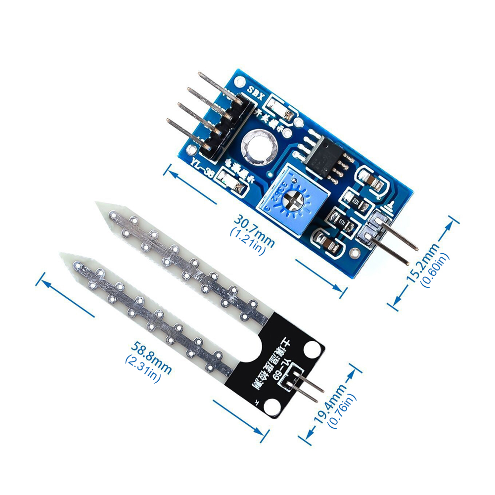 Soil Moisture Sensor Development Board LM393 Digital Humidity Sensor ...