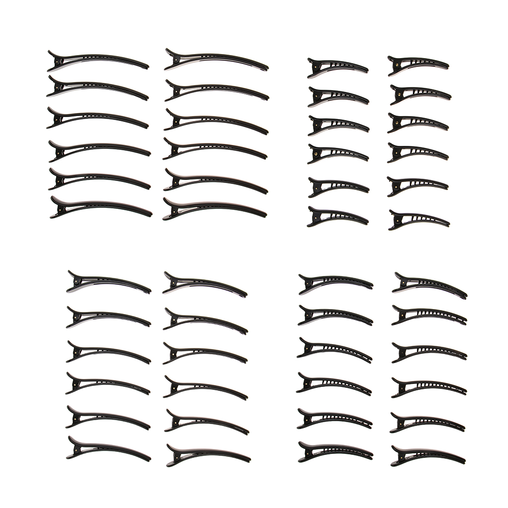 12/pack Plain Black Duckbill Clips Hair Styling Grips Pins | Daraz.com.np