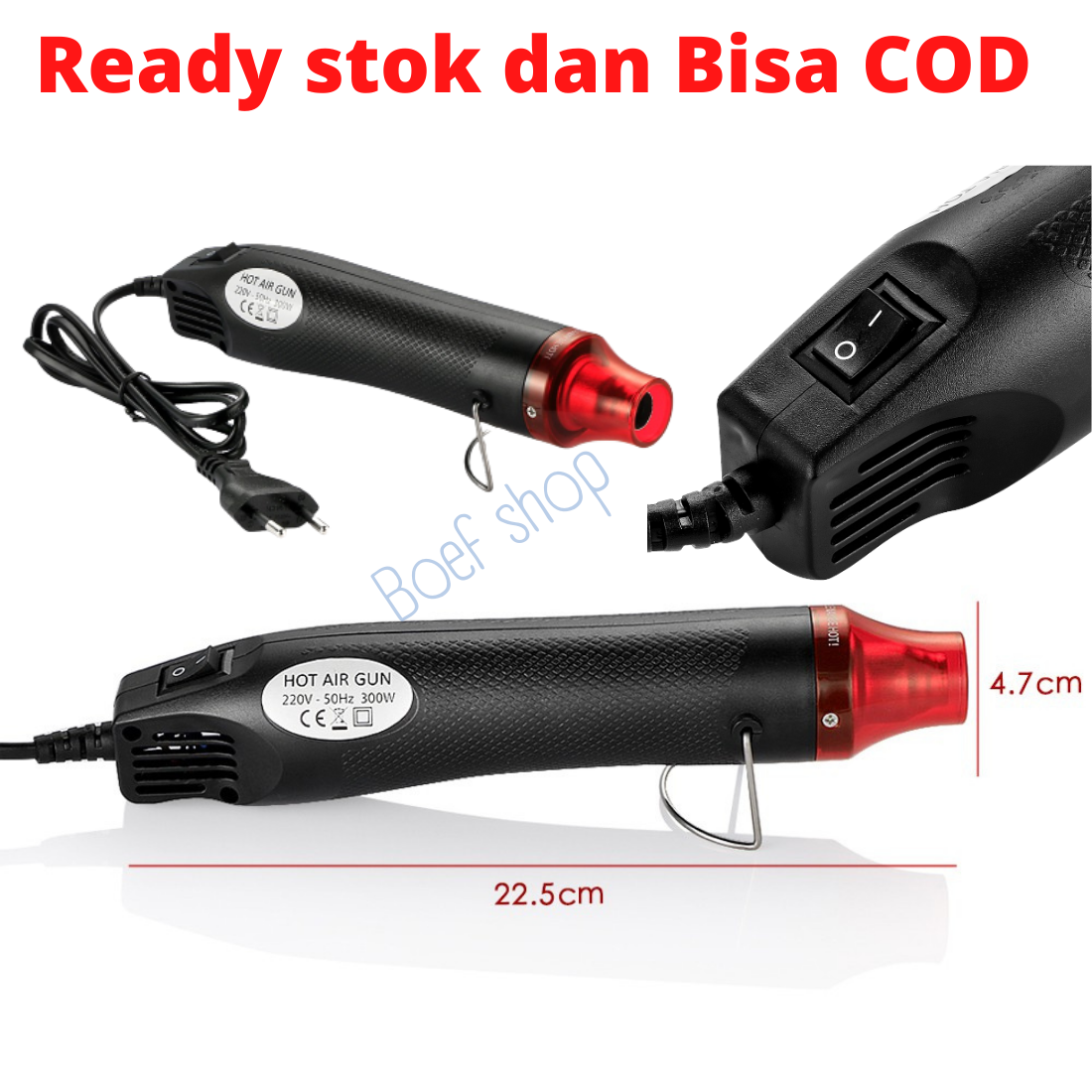 Heat Gun Alat Pemanas Low Watt Hot Air Gun Electric 220V 300W /Hot Gan ...