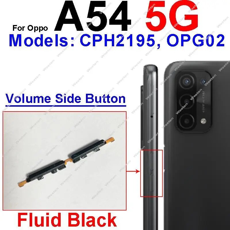 Power Button + Volume Side Button For OPPO A53 A53S A54 A54s A74 4G/5G ...
