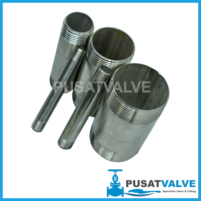 4" inch PIPE / PIPA NIPPLE SS304 Stainless Steel 10 cm / 100 mm ...