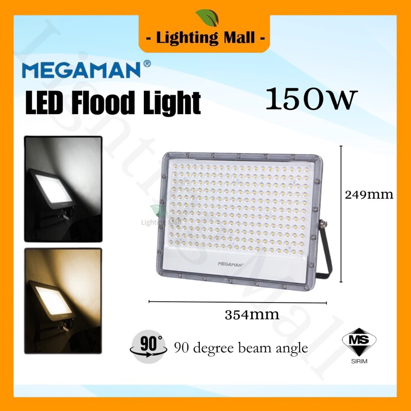 MEGAMAN LED Flood Light 150w 200w IP65 Flood light Waterproof Outdoor ...