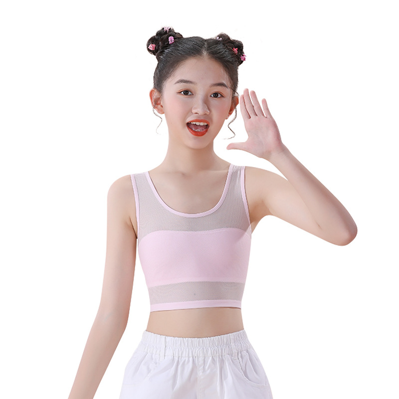 Girls 6~10 years old mesh vest underwear for primary school students ...
