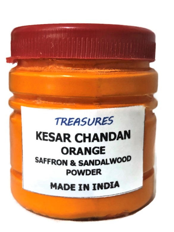 Treasures Kesar Chandan Tilak - Orange - Saffron & Sandalwood ...