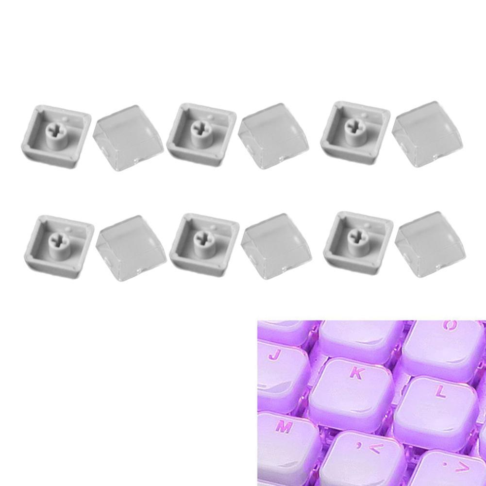 【UrbanNomad】10 Sets Transparent Keycaps Gray Buttons Double-layer ...