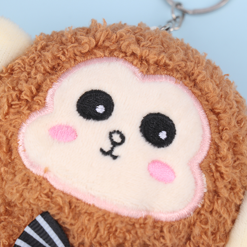 Kawaii Cartoon Monkey Plush Toys Cute Stuffed Animal Doll Keychain ...