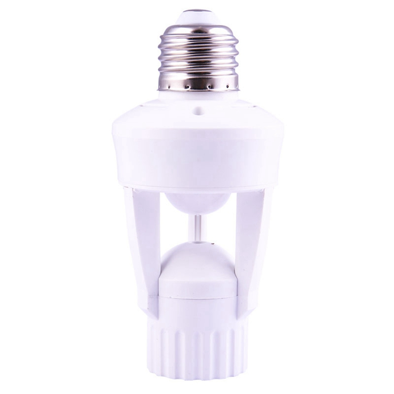 E27 LED 220V Screw Light Bulb Holder LED PIR Infrared Motion Sensor ...