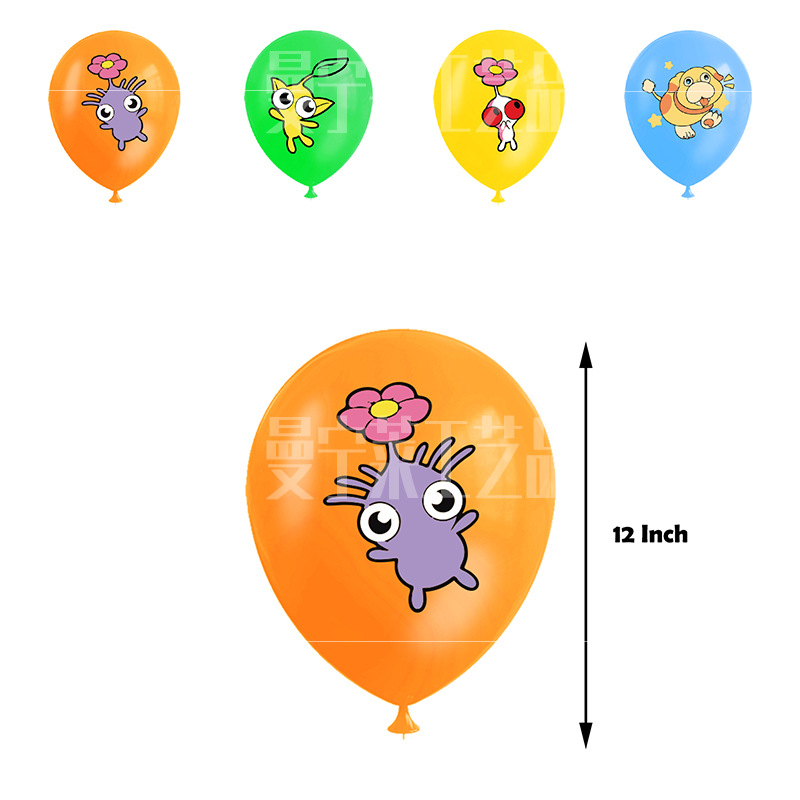 Pikmin theme kids birthday party decorations banner cake topper ...