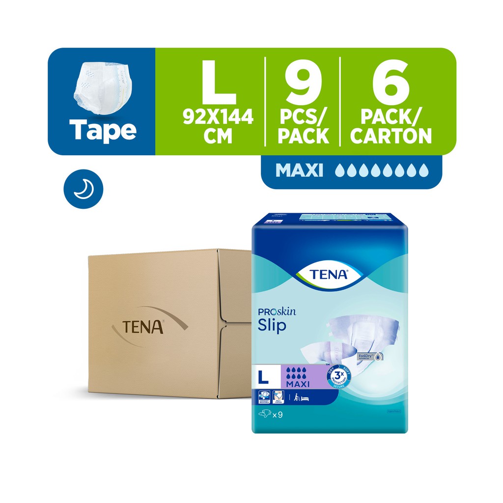 TENA SLIP MAXI / SLIP PLUS / SLIP SUPER ADULT DIAPERS CARTON SALES | Lazada Singapore