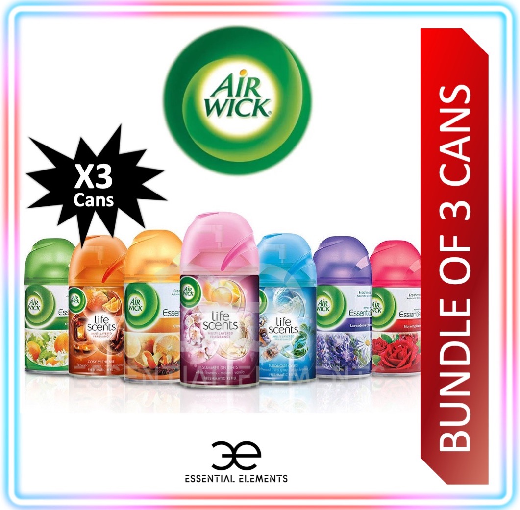 [BUNDLE OF 3 CANS] AIR WICK Automatic Spray Refill 250ml Freshmatic ...