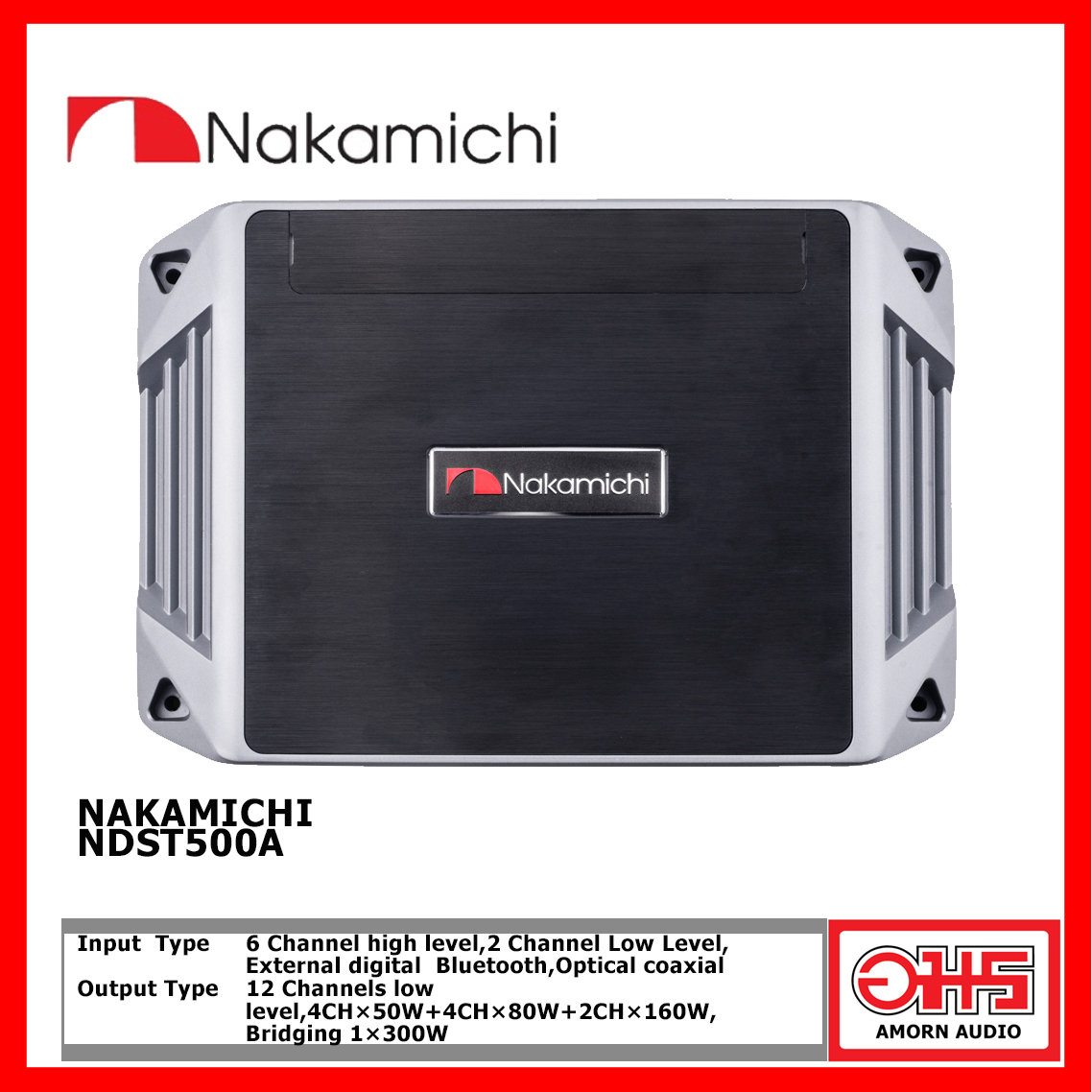 NAKAMICHI NDST500A ( แถมฟรี REMOTE DSP รุ่น AC2 )เครื่องเสียงรถยนต์ DSP แอมป์ขยายเสียง เพาเวอร์ ...