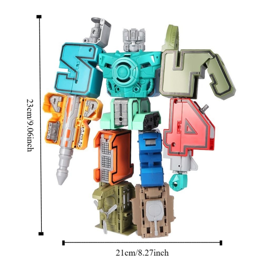Number Robot Puzzle Car Model Robots Transformation Building Blocks ...