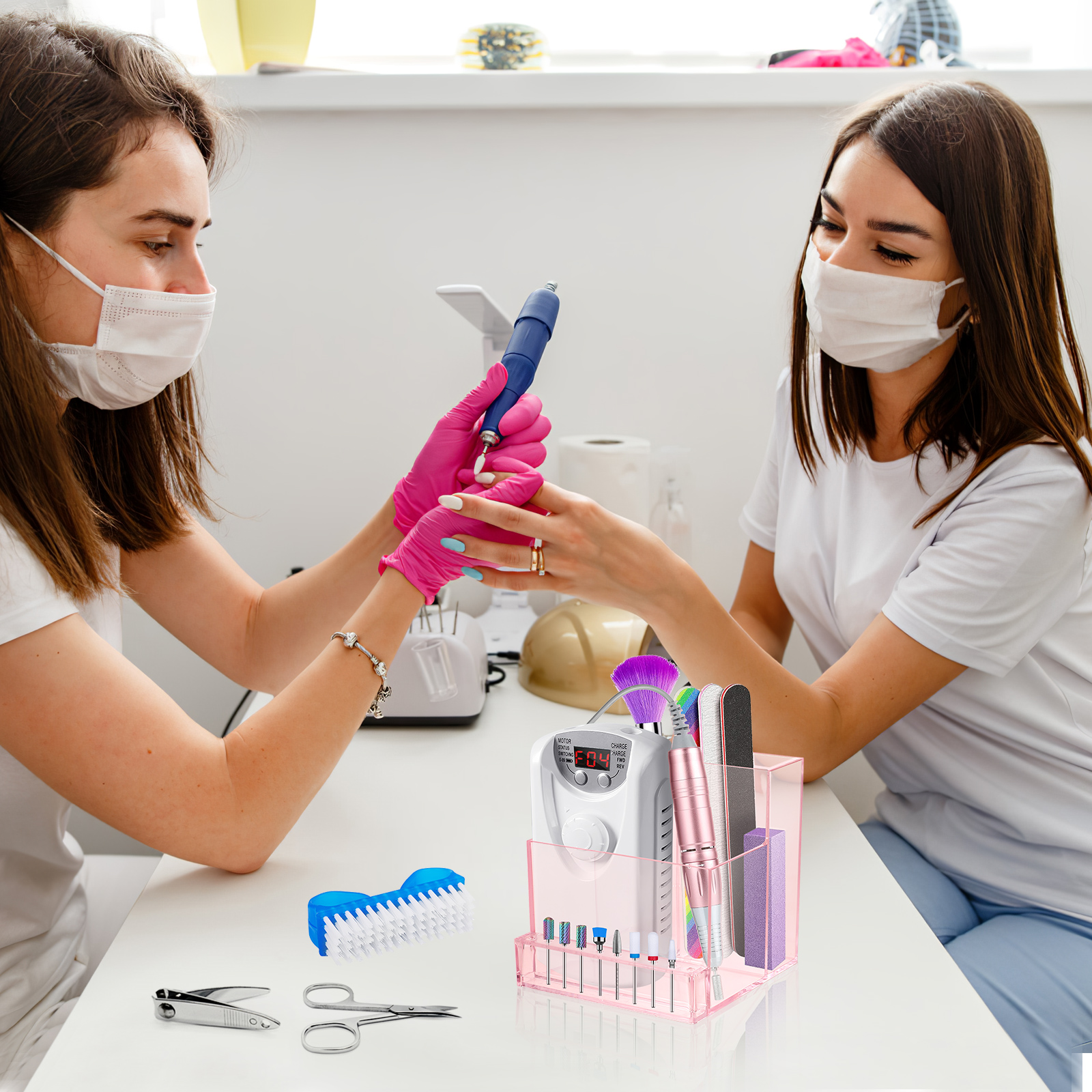 HOT Storage Rack Nail Drill Bit Display Organizer Kit Machine Stand ...