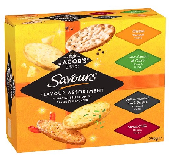 Jacobs Savours Flavour Assortment Savoury Crackers, 250g | Lazada