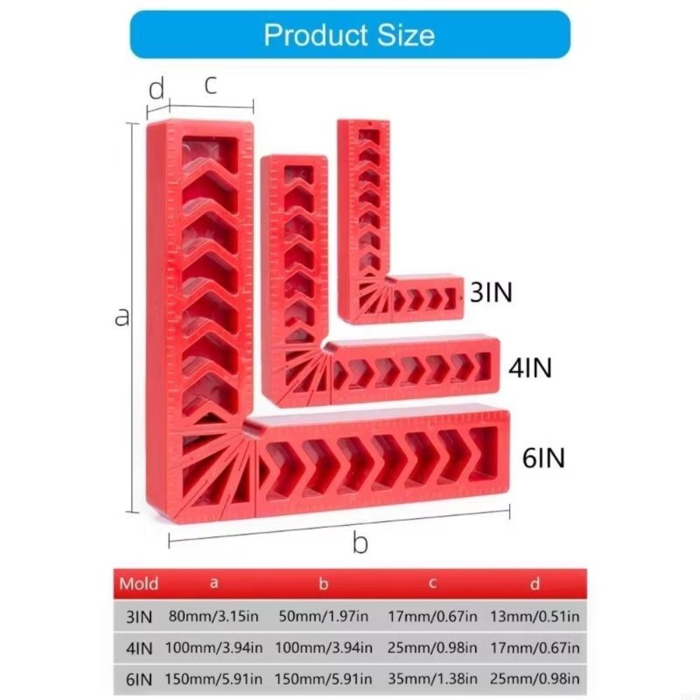 Convenient Square Right Angle Woodworking Positioning Ruler 90 Degrees ...