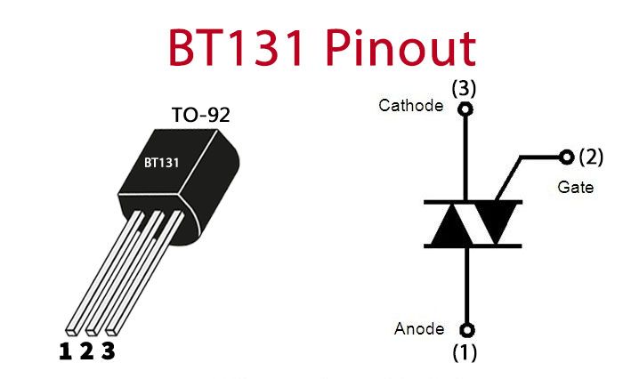 2 Pcs. BT131-600 TO-92 600V/1A BT131 TR ทรานซิสเตอร์แบบสองทิศทาง TRIACS ...