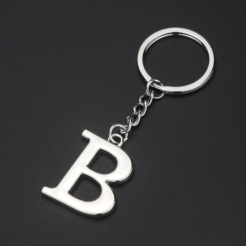 Creative Alphabet Pendant Fashion 26 Letters Alphabet Initial Keyring ...