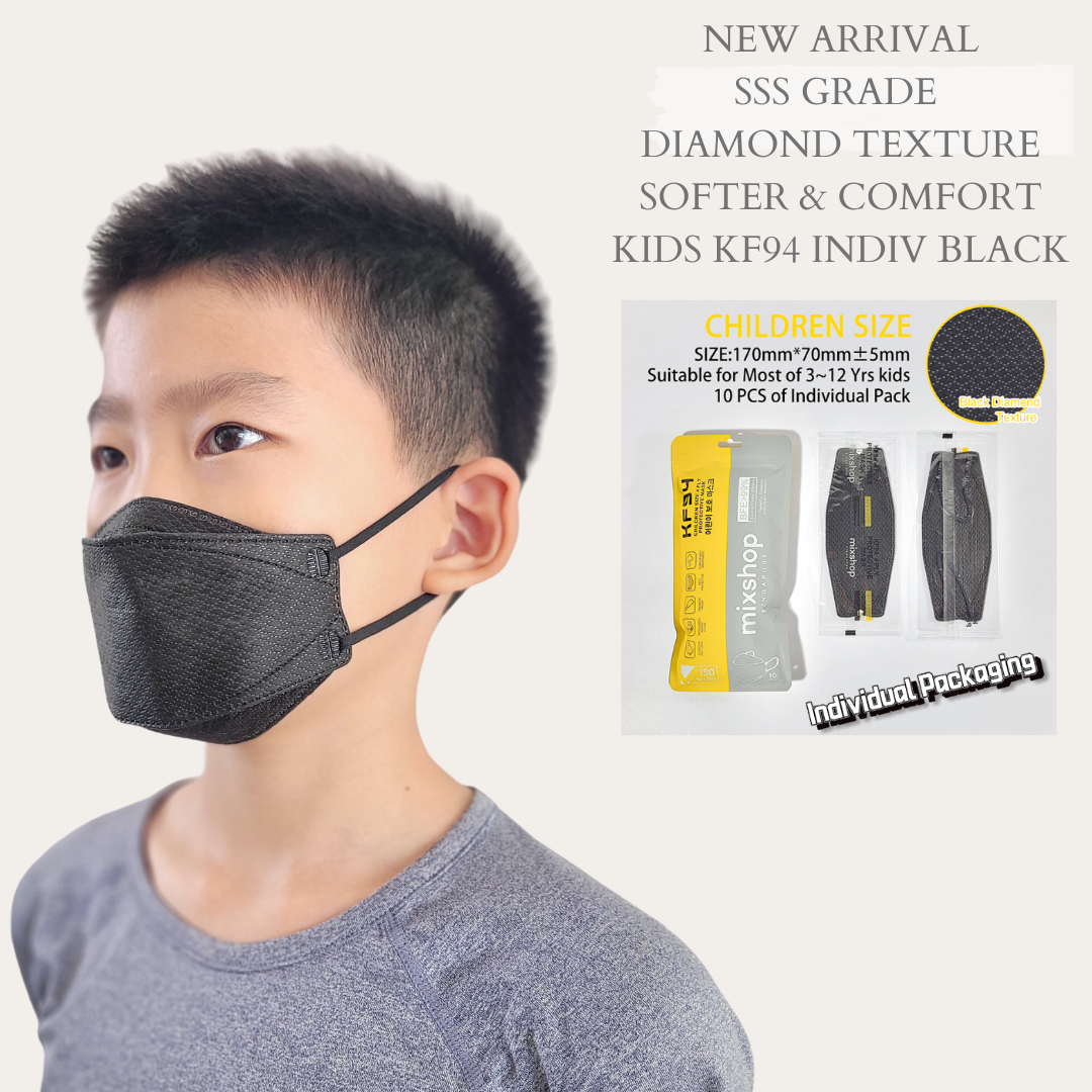 mixshop Children KF94 4 PLY Disposable Mask, Kids KF94, Kids 3D Mask ...