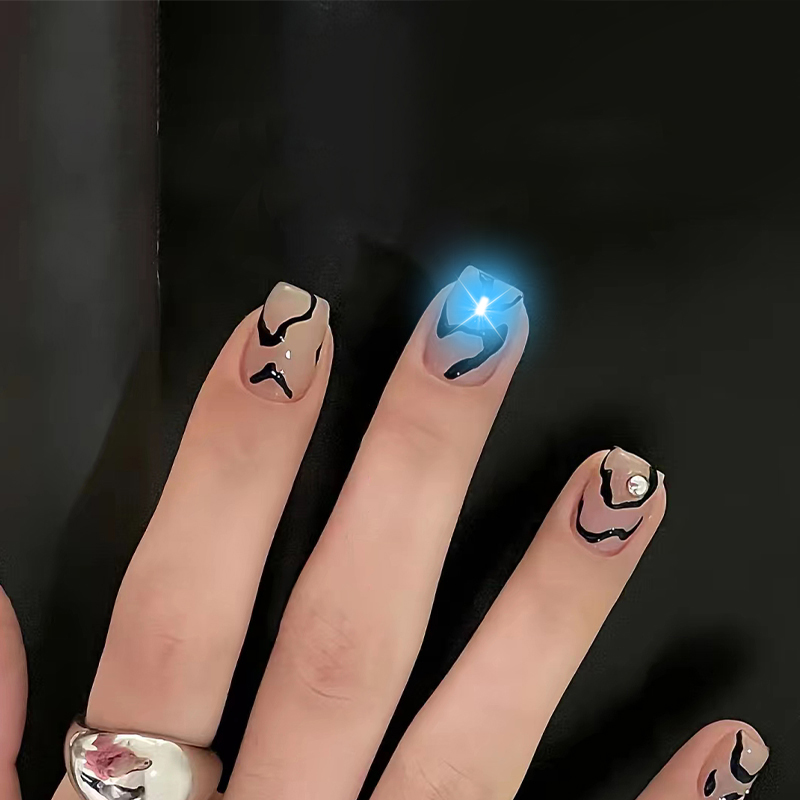 1Pcs DIY NFC Flash Nail Paste LED Bare Chip Smart Luminous Light ...