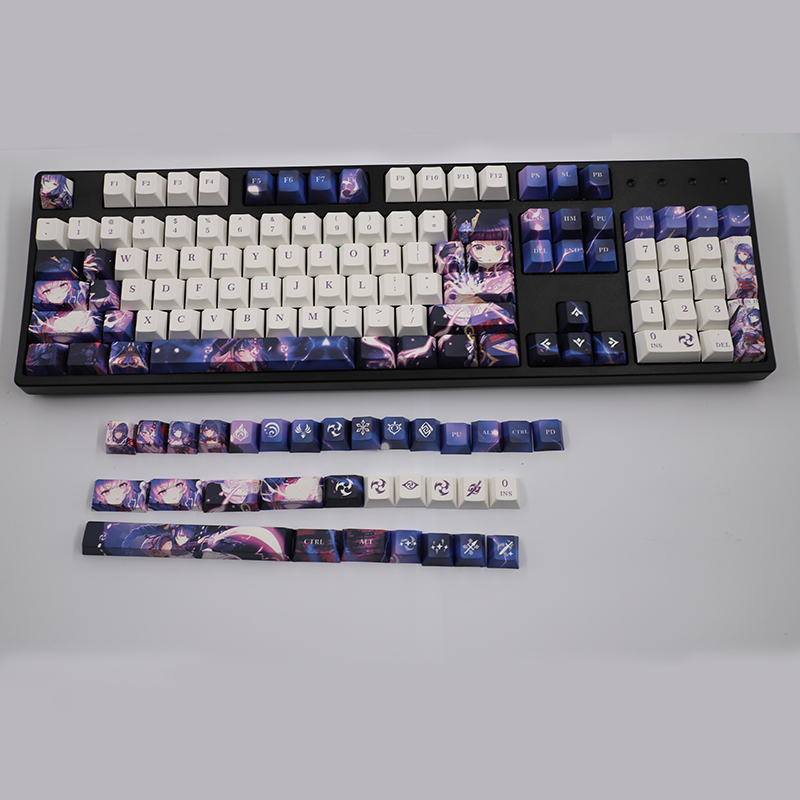 137 คีย์ Genshin Impact RAIDEN SHOGUN Keycaps Dye-Sublimation PBT ...