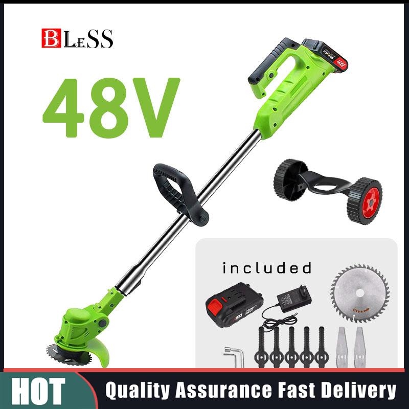 Bless Grass Cutter Trimmer Electric Grass Cutter Heavy Duty Lawn Mower Wireless Rechargeable