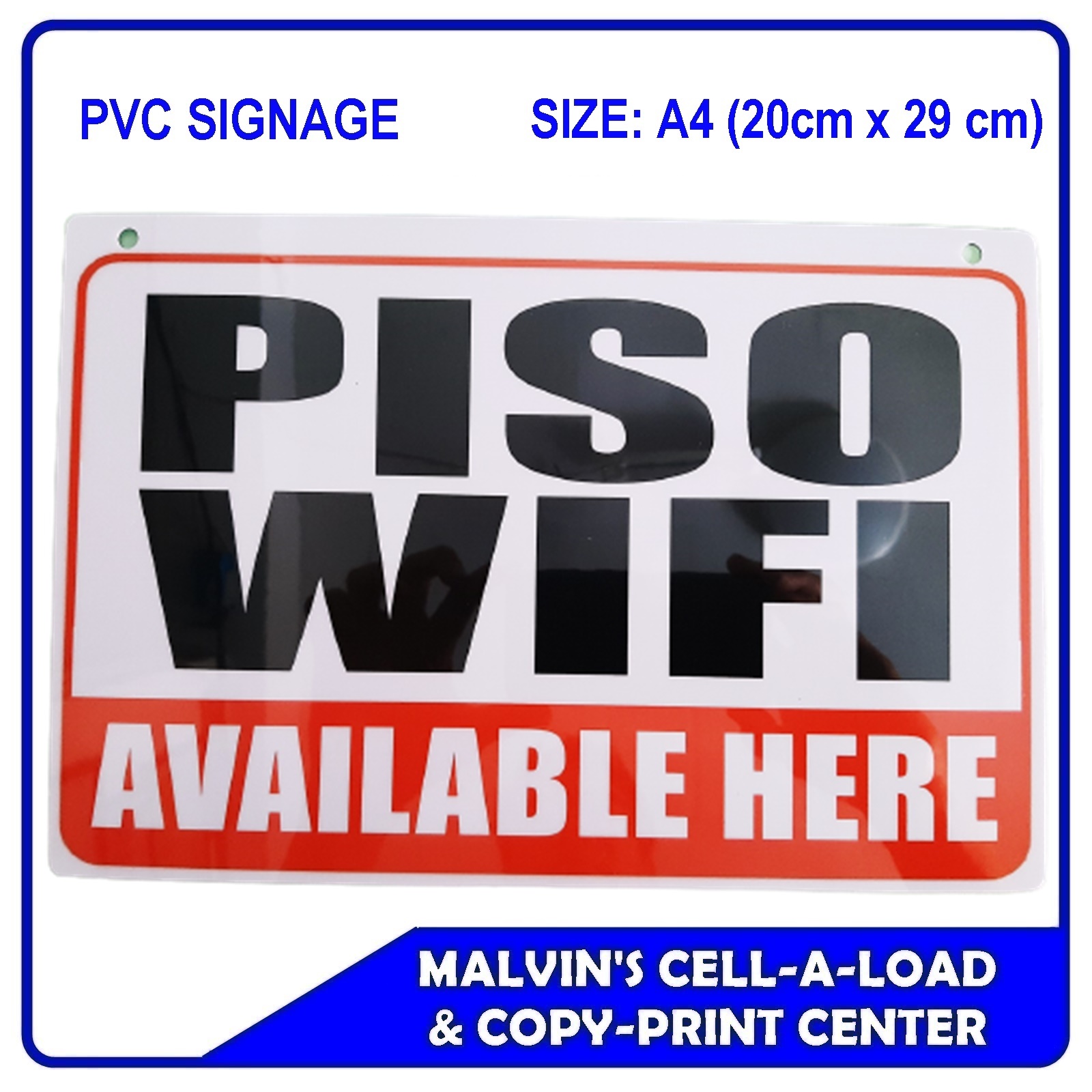 PVC SIGNAGE - PISO WIFI - Size A4 | Lazada PH