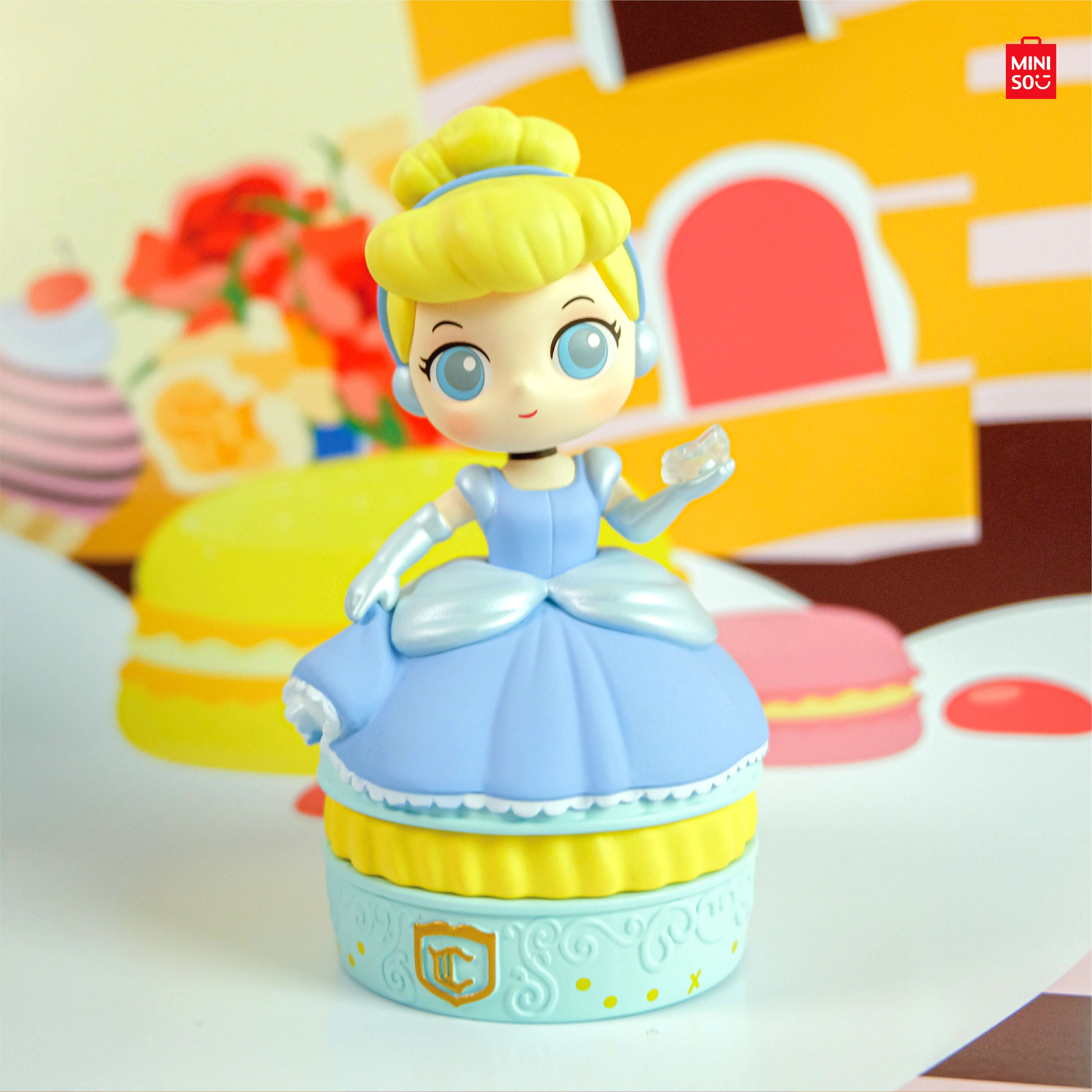 MINISO กล่องสุ่มโมเดล ฟิกเกอร์ Disney Princess Collection Macaron ...