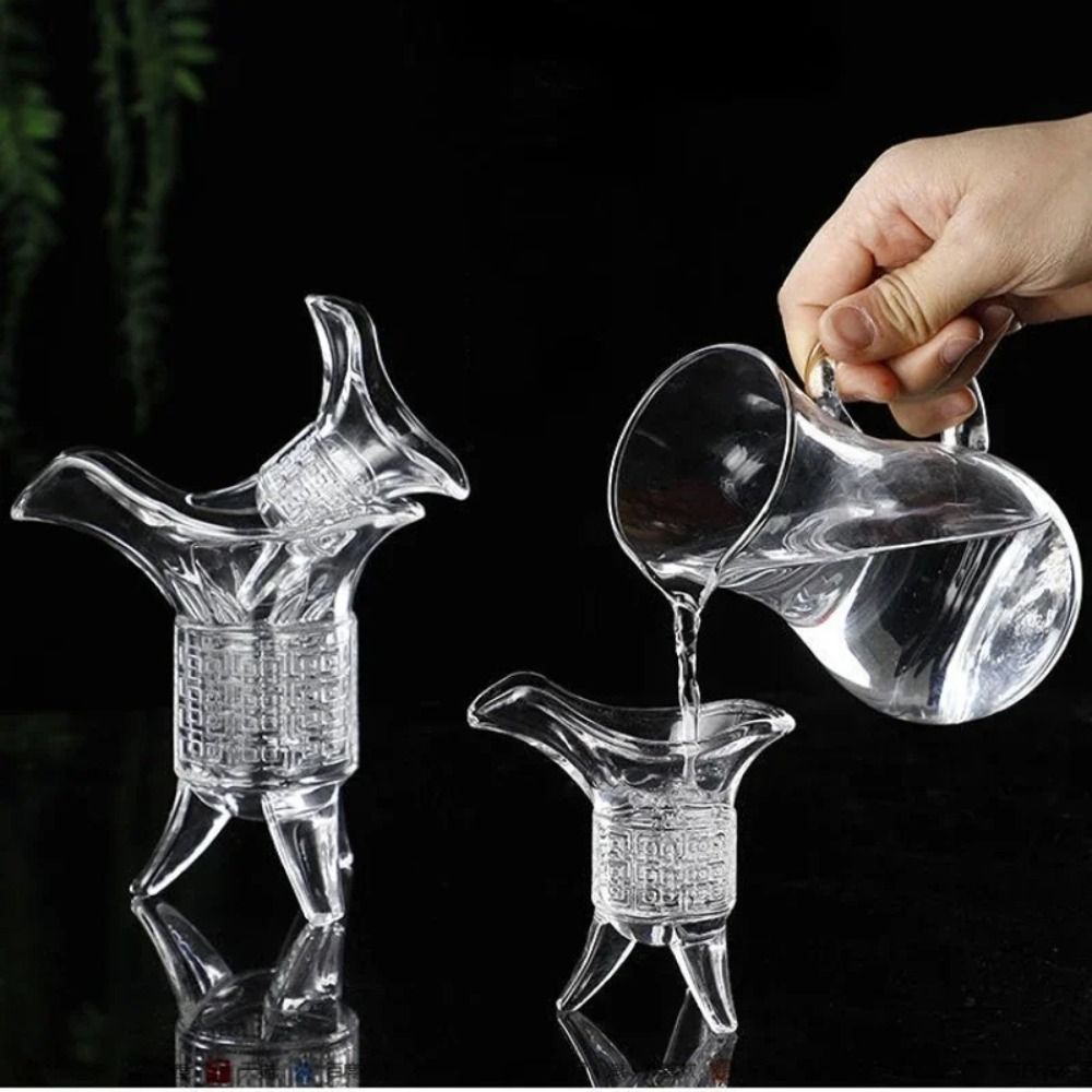 New Retro Chinese Emperor Cup Tripod Base Ancient Crystal Glass Cup ...