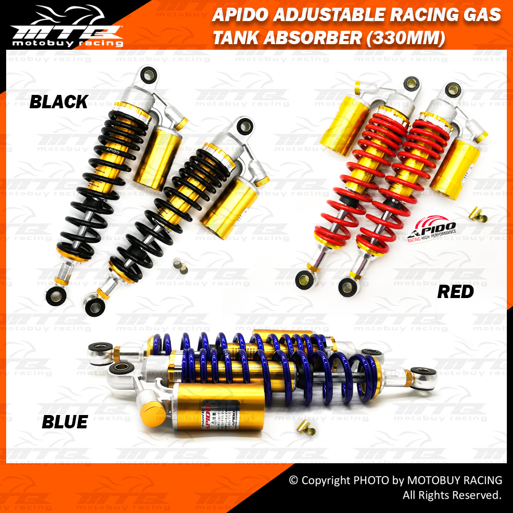 APIDO ADJUSTABLE RACING GAS TANK ABSORBER (330MM) | Lazada