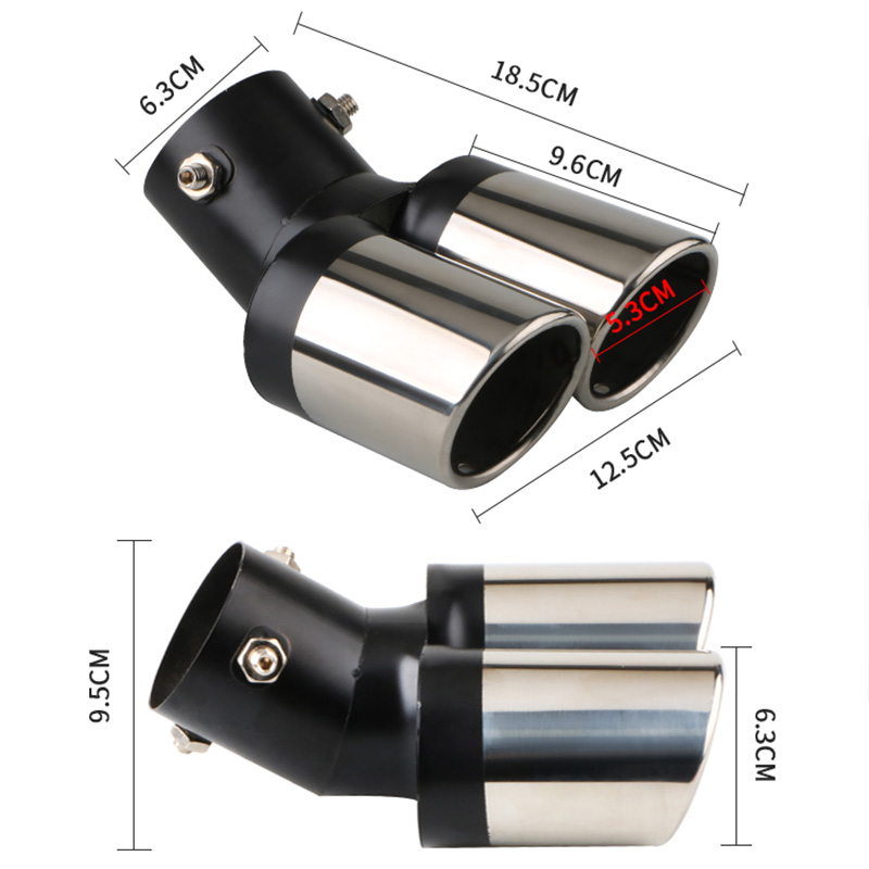 【Limited Time Only】 1PCS 2.5" Inlet Car Auto Exhaust Muffler Tip ...