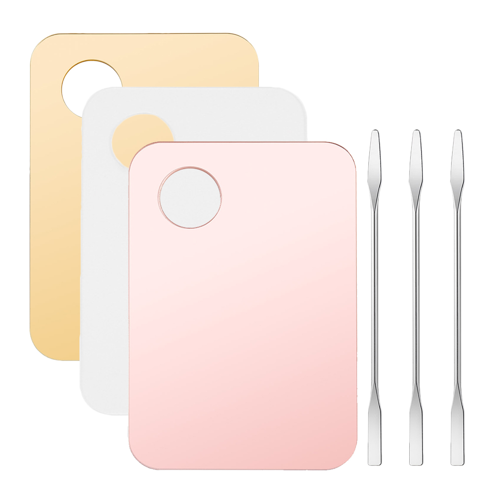 3 Sets Makeup Palette Plate for Foundation Eyeshadow Mixing Palettes ...