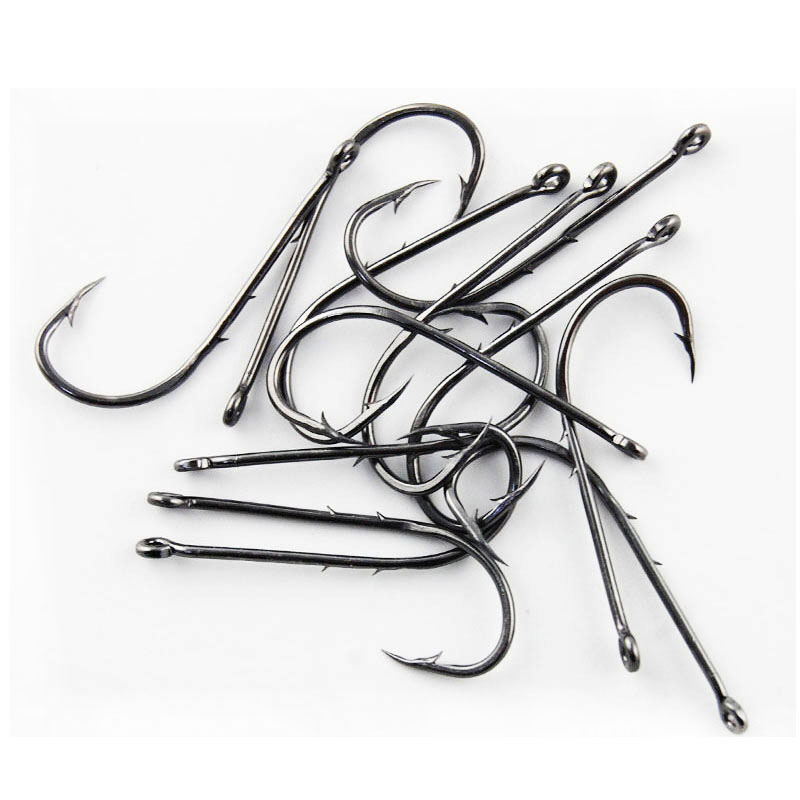 【Special offer】50pcs Baitholder Fishhook Carp Fishing Hook Fly Jig Big Barbed Hook High carbon ...