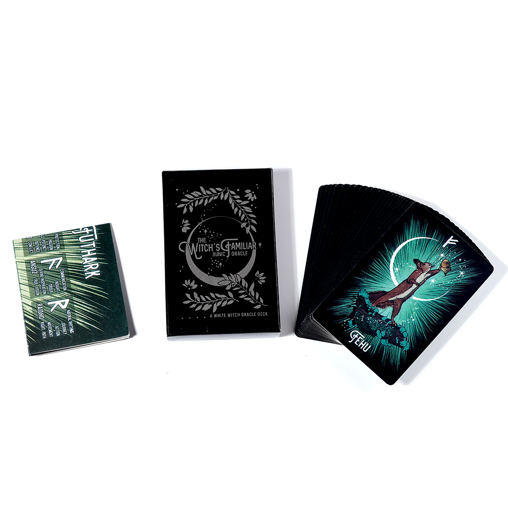 【ClassicNest】Witch'S Familiar Runic Oracle 24 Card Indie Tarot Runes ...