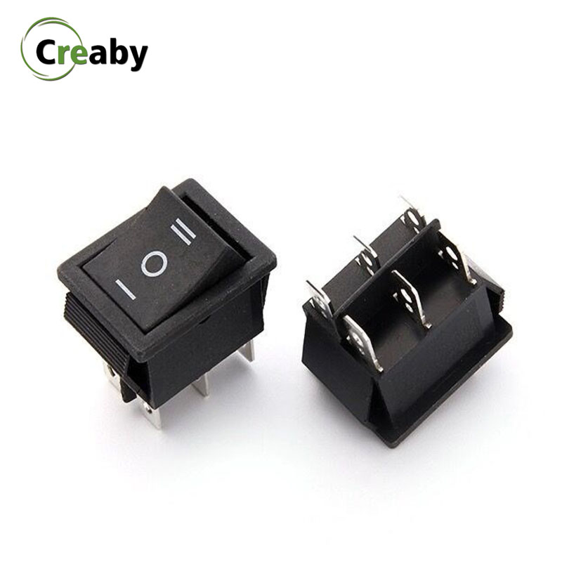 【TopazTrove】KCD4 10A 250V 20A 125V Momentary Boat Rocker Switch DPDT ON ...