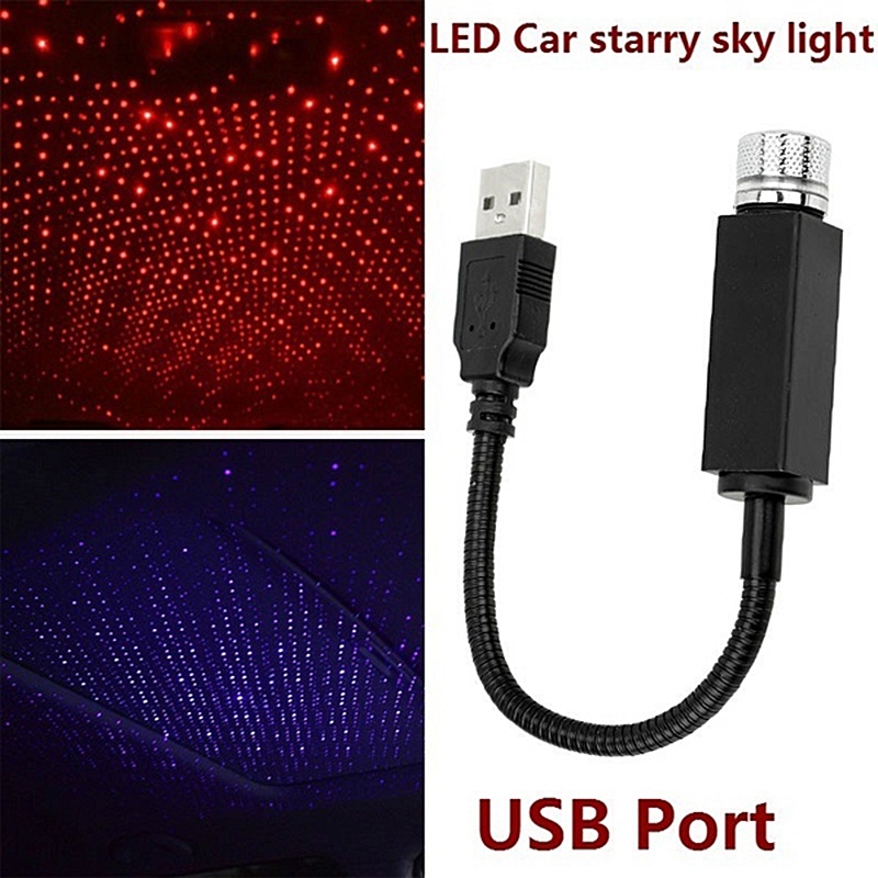 Car LED Starry Sky Lights Car Interior Atmosphere Ceiling Night Star ...