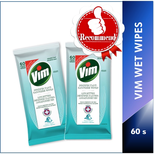 Vim Disinfectant Sanitizer Wipes, 60s [PRICE OF 3 PACKS] | Lazada Singapore