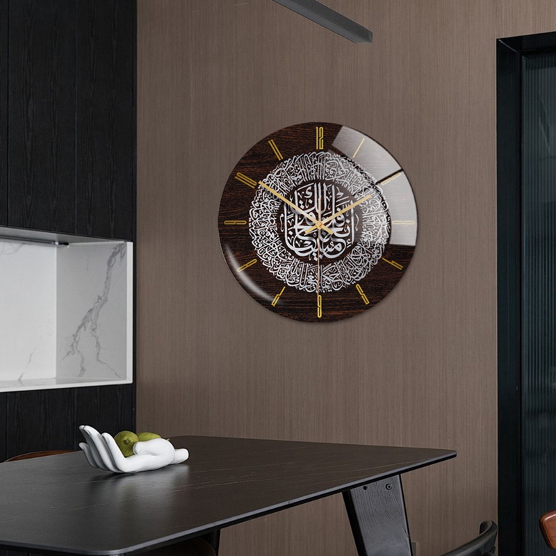 Acrylic Islamic Wall Clock 30cm Muslim Home Deco Wall Clock Calligraphy ...