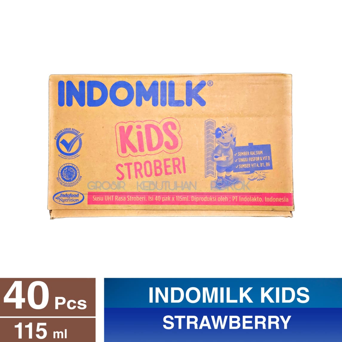 SUSU UHT INDOMILK KIDS 115 ML 10pcs/20pcs/1 KARTON ISI 40 Pcs / RASA ...