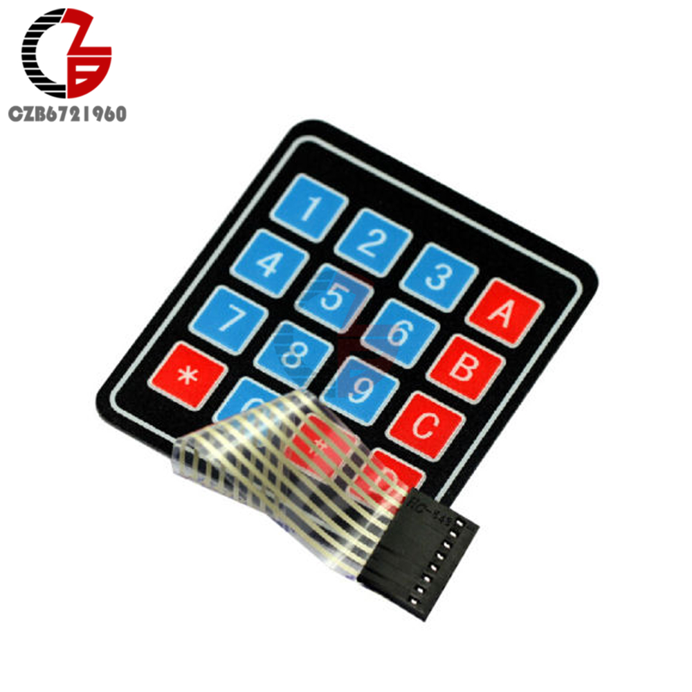 【TopazTrove】DC 35V 4 x 4 Matrix Array 16 Key Membrane Switch Key pad Key board for Arduino AVR ...