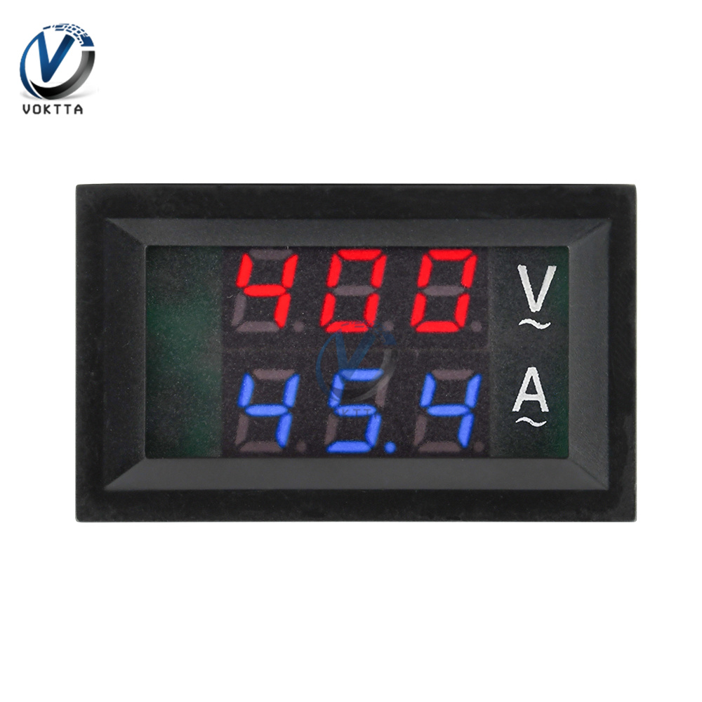 Ac50 600v 220v Digital Voltmeter Ammeter Dual Display Voltage Current ...