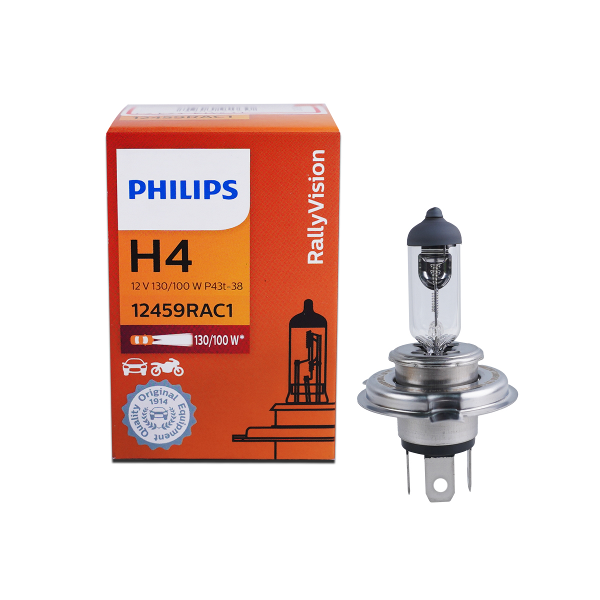 PHILIPS หลอดไฟหน้า H4 12V 100/90W (คู่) - Srisiam - ThaiPick