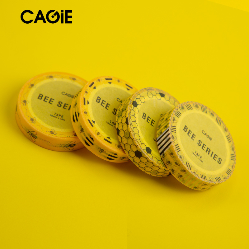 Decorative Yellow Honeycomb Bees Washi Tape Set for Notebook Planner ...