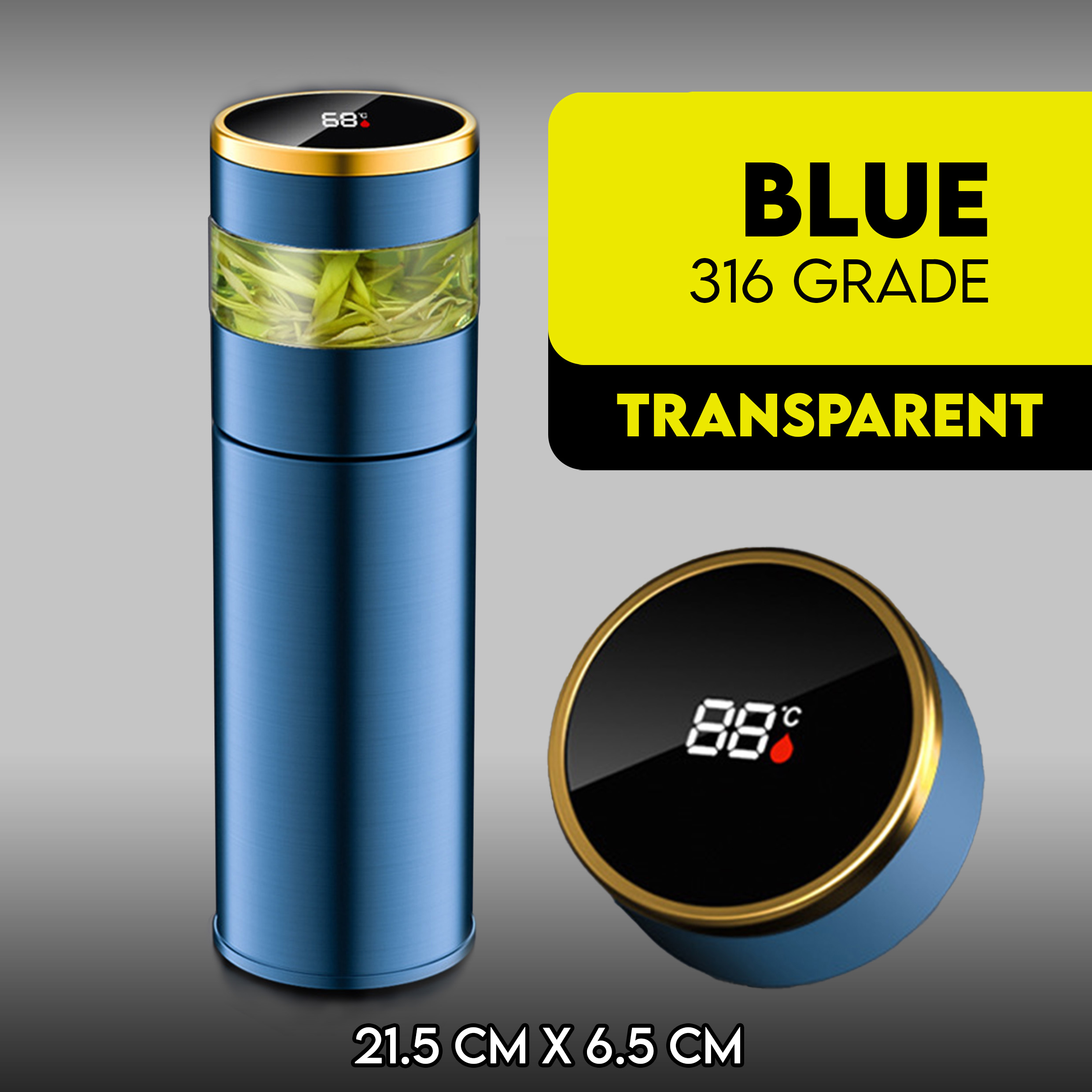 [SG STOCK] Smart LED Bottle 316 Grade Stainless Steel Thermos Thermal Flask Measure Temperature ...