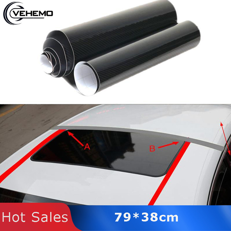 【Hottest Trends】Car Imitation Fake Sunroof Sticker Black Glossy Wrap ...