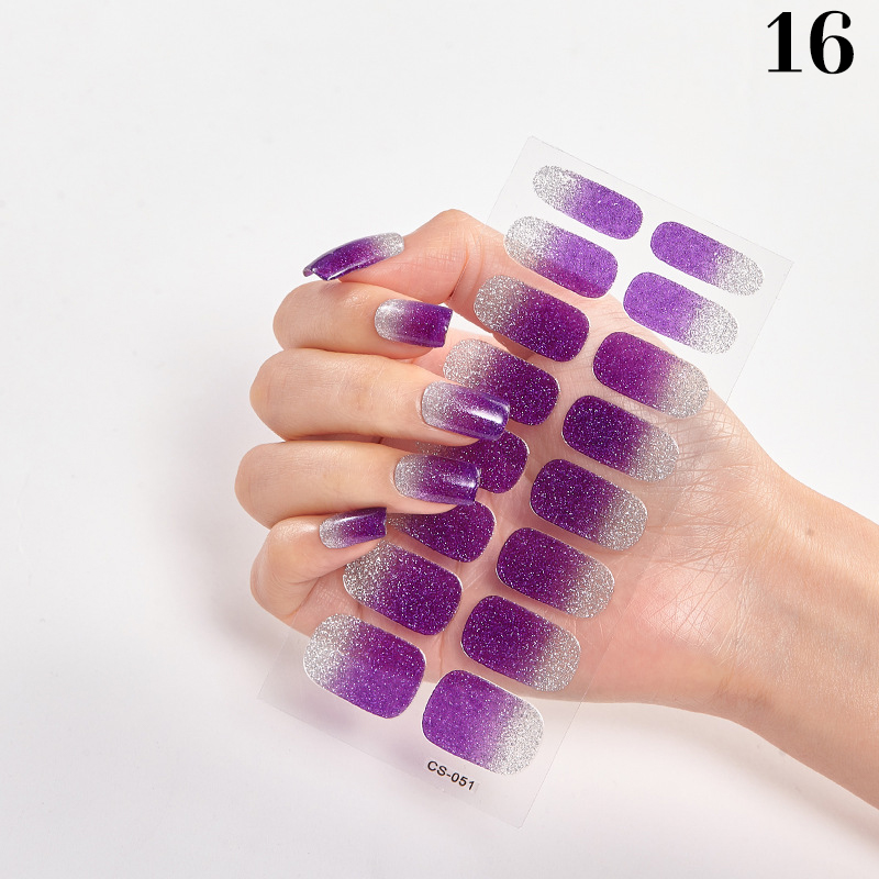 16 Small Nail Stickers Autumn And Winter Solid Color Nail Stickers ...