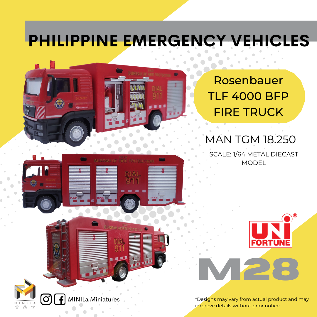 M21 [Minila Miniatures] 1/64 scale MAN TGM 18.250 - Rosenbauer TLF 4000 ...